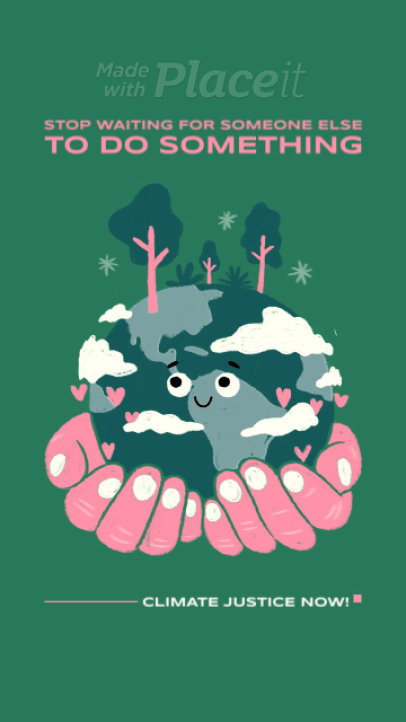 Placeit - Climate Change Instagram Story Video Maker Featuring an Earth ...