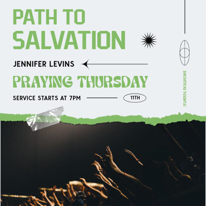 Placeit - Instagram Post Template for a Christian Praying Event