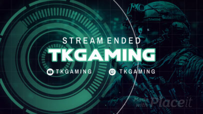 Placeit - Twitch Screen Video Template with an Animated Stream Ended Text