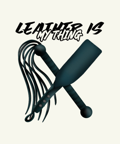 Placeit - T-Shirt Design Maker Featuring a Kinky Whip Sex Toy Illustration
