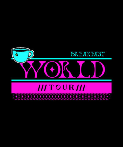 Placeit - Music-Themed T-Shirt Design Template for a Parody World Tour