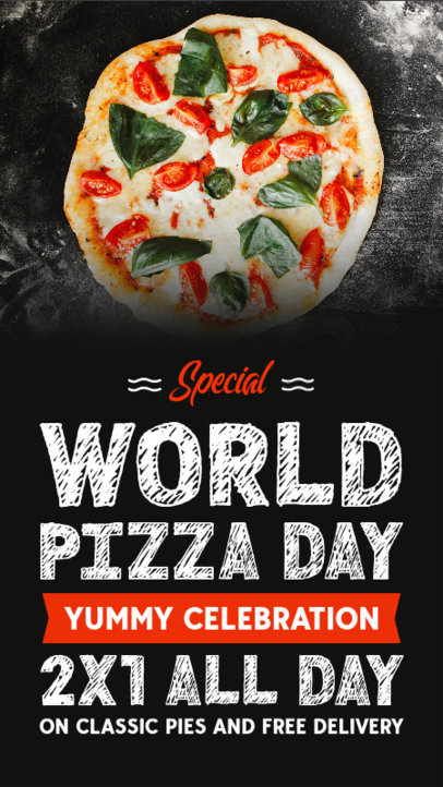 Placeit - Pizza Day Instagram Story Maker Featuring a 2x1 Promo