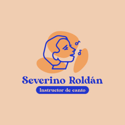 Placeit - Logo Generator for a Vocal Coach with a Singing Person Graphic