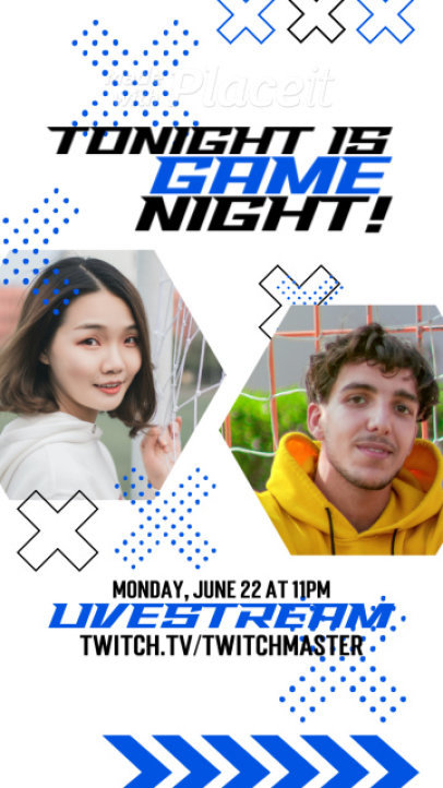Placeit - Instagram Story Video Maker for a Twitch Live Stream Promo