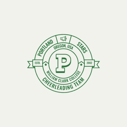 Placeit - College Club Logo Creator for a Cheerleading Team