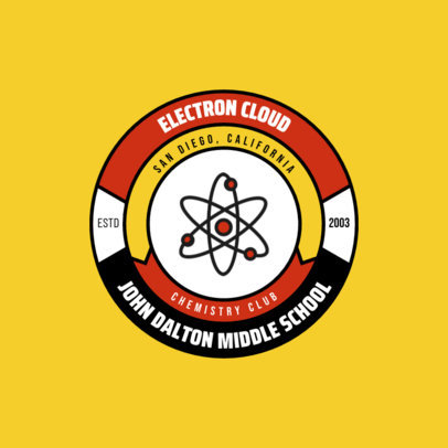 Placeit - Logo Template for a Chemistry Club Featuring an Atom Icon