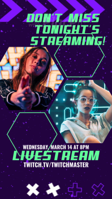 Placeit - Instagram Story Video Creator for a Gaming Live Stream Ad