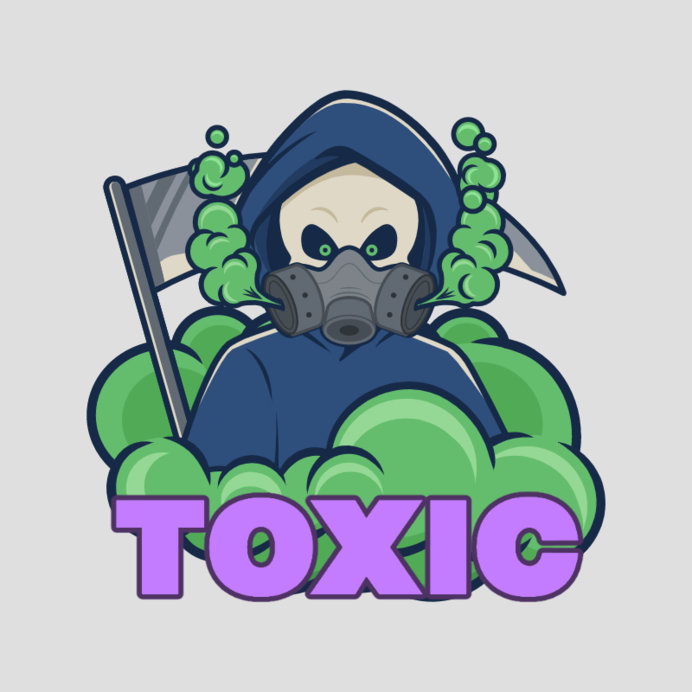 Placeit - Twitch Emote Template Featuring a Fun Toxic Grim Reaper