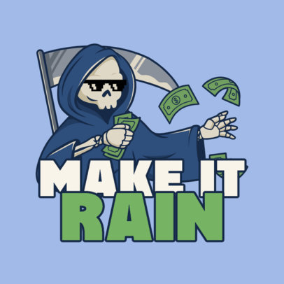 Placeit - Fun Twitch Emote Creator Featuring a Grim Reaper With Money