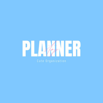 Placeit - Brand Logo Template Featuring a Minimalist Theme for a Planners Store