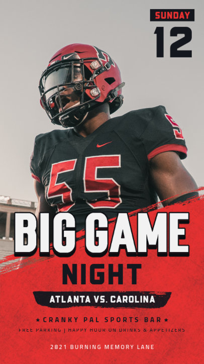 Placeit - Big Game Night Instagram Story Creator Featuring a Promo for ...