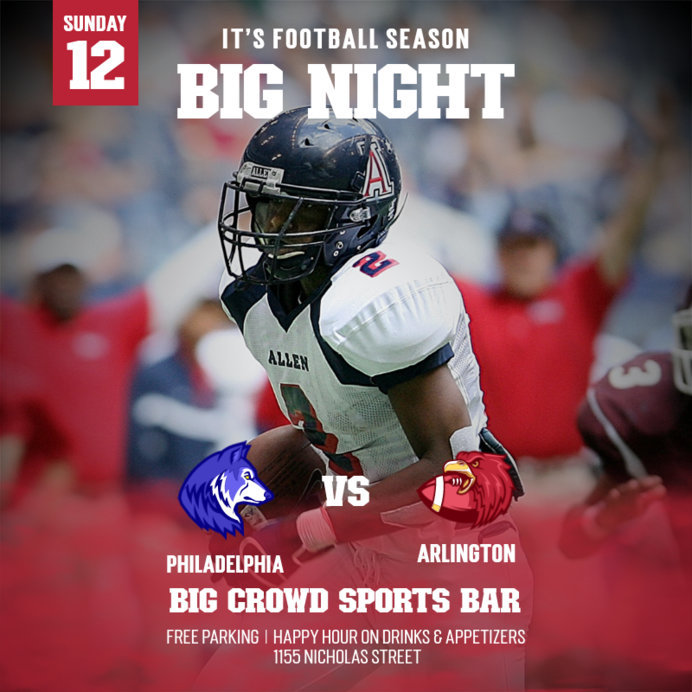 Placeit - Instagram Post Maker Featuring Football Game-Themed Promos ...