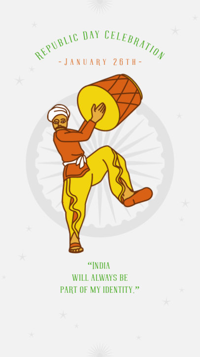 Placeit - Instagram Story Template with an Illustrated Dhol Drummer for ...