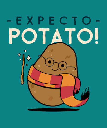 Placeit - T-Shirt Design Generator with an Illustrated Potato Character ...