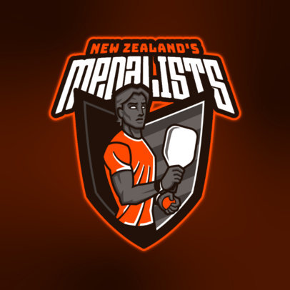 Placeit - Sports Logo Maker with a Player Illustration for a Pickleball ...