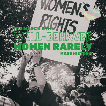 Placeit - Instagram Post Template with a Women's Rights Theme