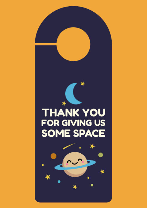 Placeit - Quote Door Hanger Design Generator Featuring a Moon and ...
