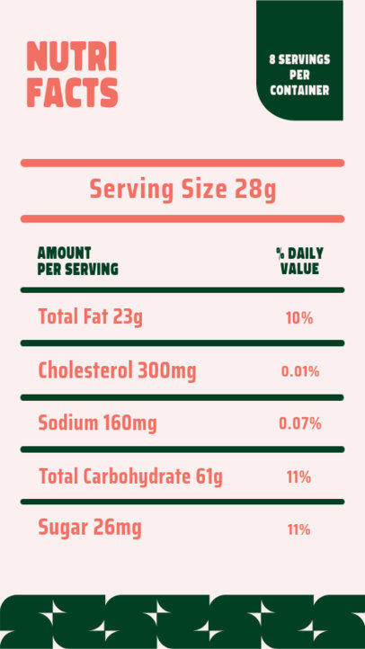 Placeit - Nutrition Facts Label Generator Featuring Customizable ...