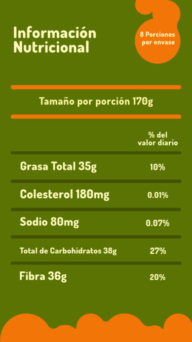 Placeit - Nutrition Facts Label Generator with Sizes Per Container