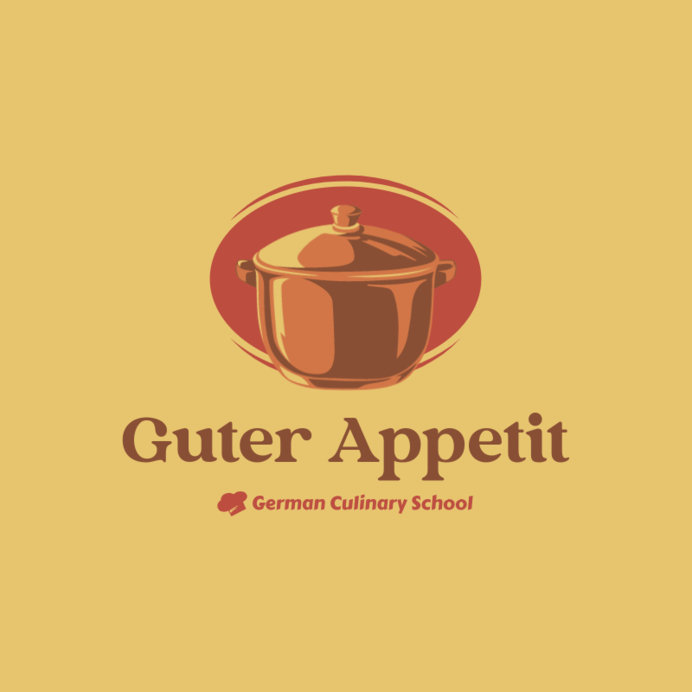 Placeit - Culinary School Logo Maker Featuring Cooking Pot Graphic