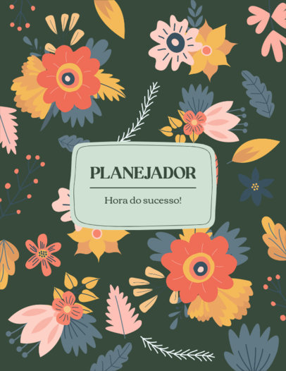 Placeit - Illustrated Planner Cover Template Featuring a Quote and ...