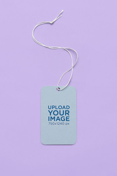 Placeit - Mockup of a Rectangular Brand Tag Placed on a Customizable ...