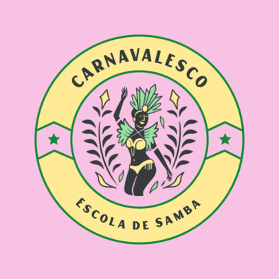 Placeit - Samba School Logo Template Featuring an Illustrated Carnival ...