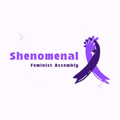 Placeit - Logo Generator with a Ribbon Graphic for a Feminist Assembly