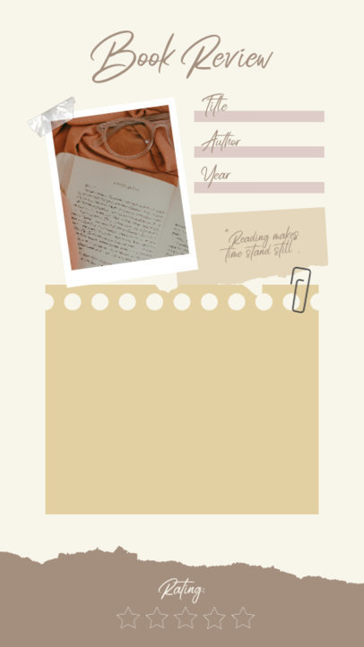 Placeit - Book Review Instagram Story Maker Featuring a Cute Aesthetic