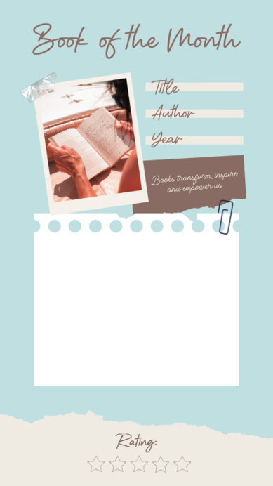 Placeit - Minimalist Instagram Story Creator Featuring a Book Review ...