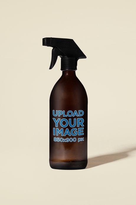 Placeit - Mockup of a Glass Spray Bottle in a Studio