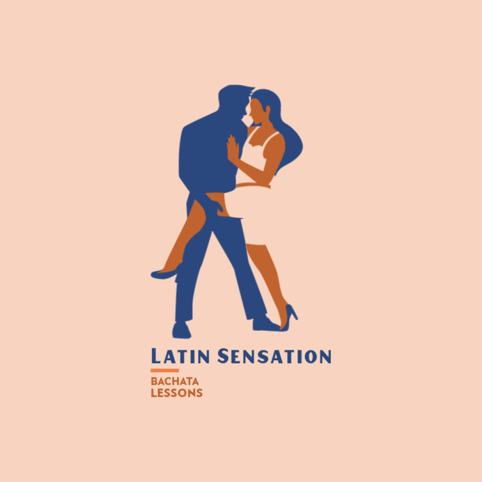 Placeit - Latin Dance Studio Logo Generator for Bachata Dancers