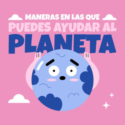 Placeit - Instagram Post Template Featuring Eco-Friendly Tips for Earth Day