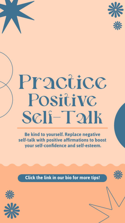 Placeit - Instagram Story Maker Featuring a Positive Self-Talk Tip