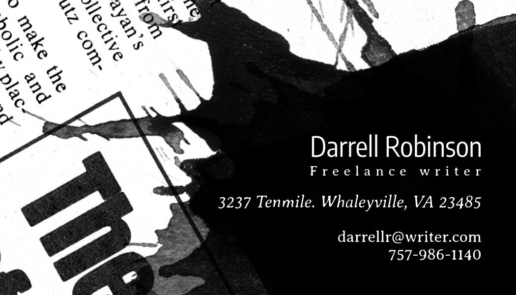 Placeit - Writers and Authors Business Card Maker