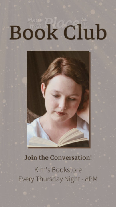 Placeit - Instagram Story Video Generator to Promote a Book Club Event