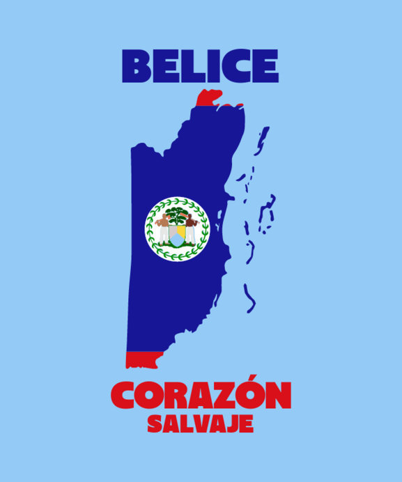 Placeit - T-Shirt Design Creator with a Silhouette of Belize's Territory