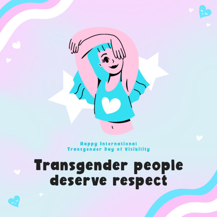 Placeit - Instagram Post Creator for Trans Visibility Day Featuring an ...