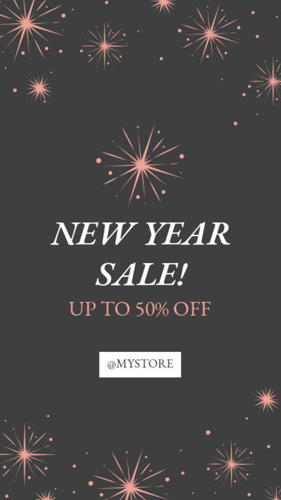 Placeit - Sparkling Instagram Story Maker for a New Year Sale