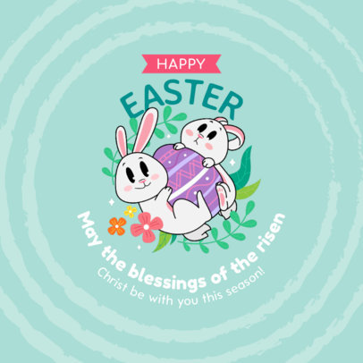 Placeit - Easter-Themed Instagram Post Maker Featuring a Christian Message