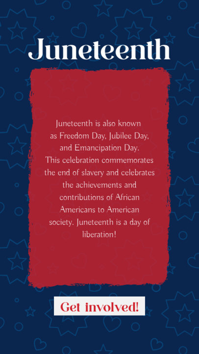 Placeit - Infographic Instagram Story Creator for Juneteenth Day