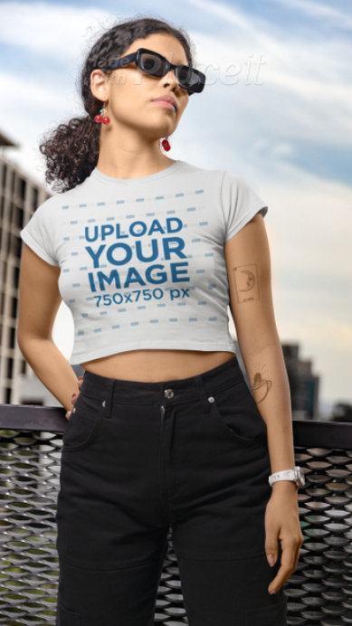 Placeit - Crop Top Video Featuring a Woman Posing With Stylish Looks ...