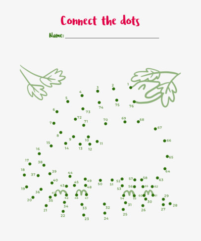 Placeit - Worksheet Design Creator with a Connect-the-Dots Snake Graphic