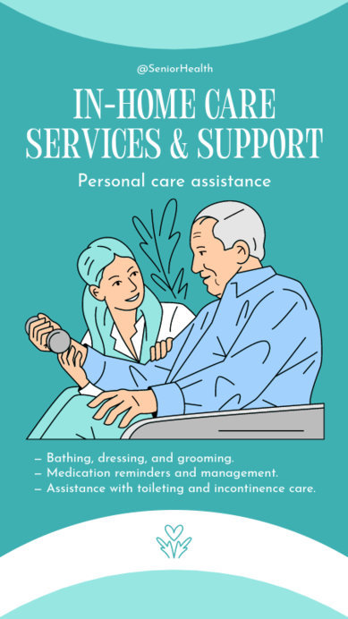 Placeit - Personal Care Instagram Story Generator for a Senior Health Ad