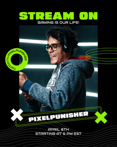 Placeit - Instagram Post Maker for an Online Game Streaming Party