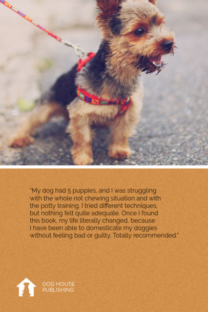 Placeit - Review Back Book Cover Creator for a Dog Training Book