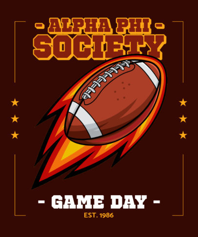 Placeit - T-Shirt Design Maker for a Football Fraternity