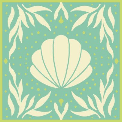 Placeit - Scarf Design Template With a Seashell Graphic