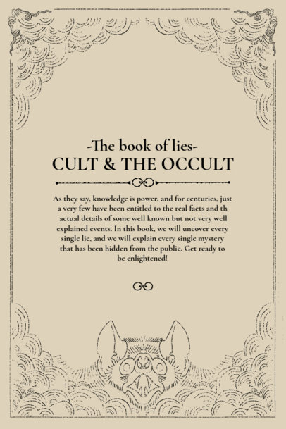 Placeit - Back Book Cover Maker for an Ancient Science Textbook