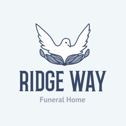 Placeit - Logo Creator for a Funeral Service Business With a Dove Graphic